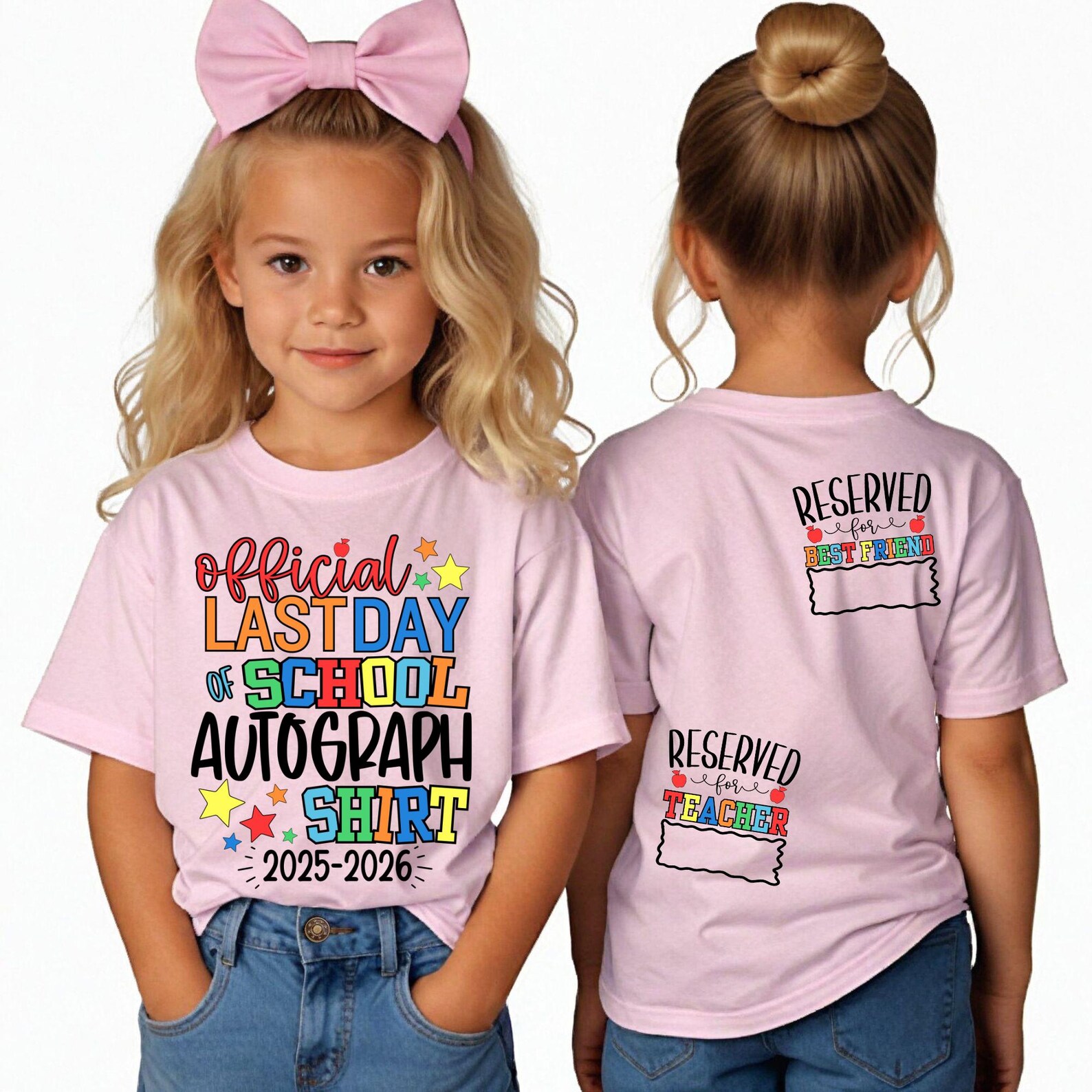 Kids Last Day of School Autograph Shirt Tee | Kids End of School Shirt ...