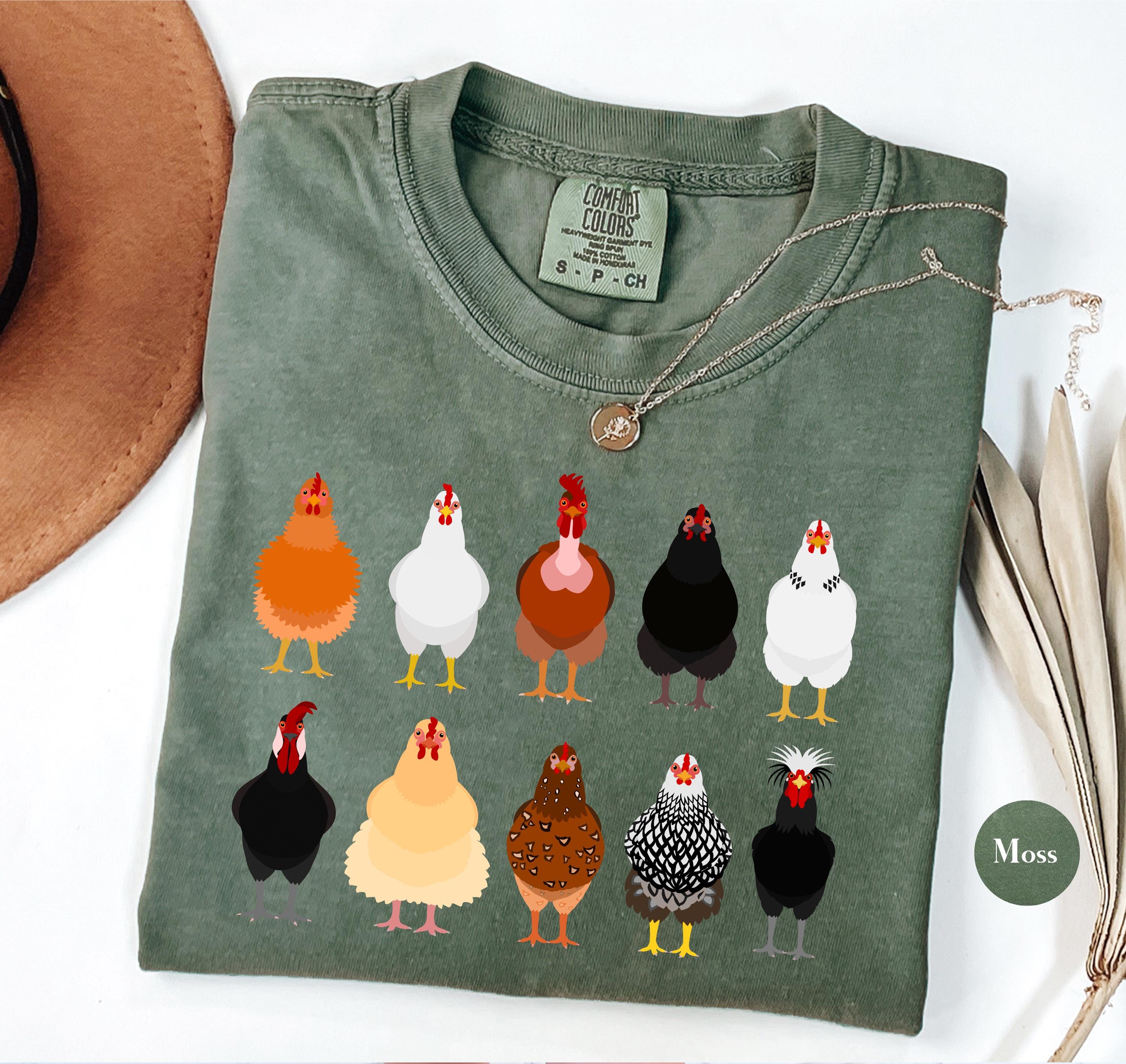 Chicken Comfort Colors® Shirt | Chicken Lover Tee Tshirt | Thanksgiving ...