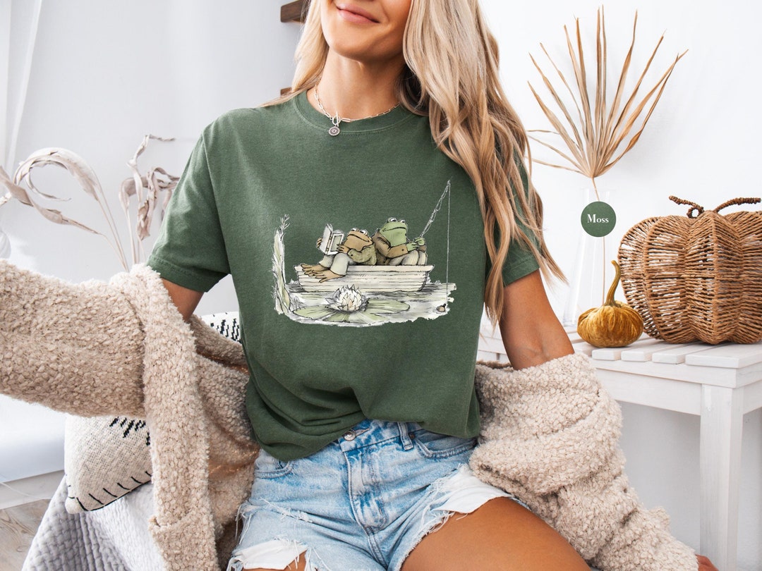 90s Frog Toad Fishing Comfort Colors® Shirt, Retro Vintage Graphic Tees ...