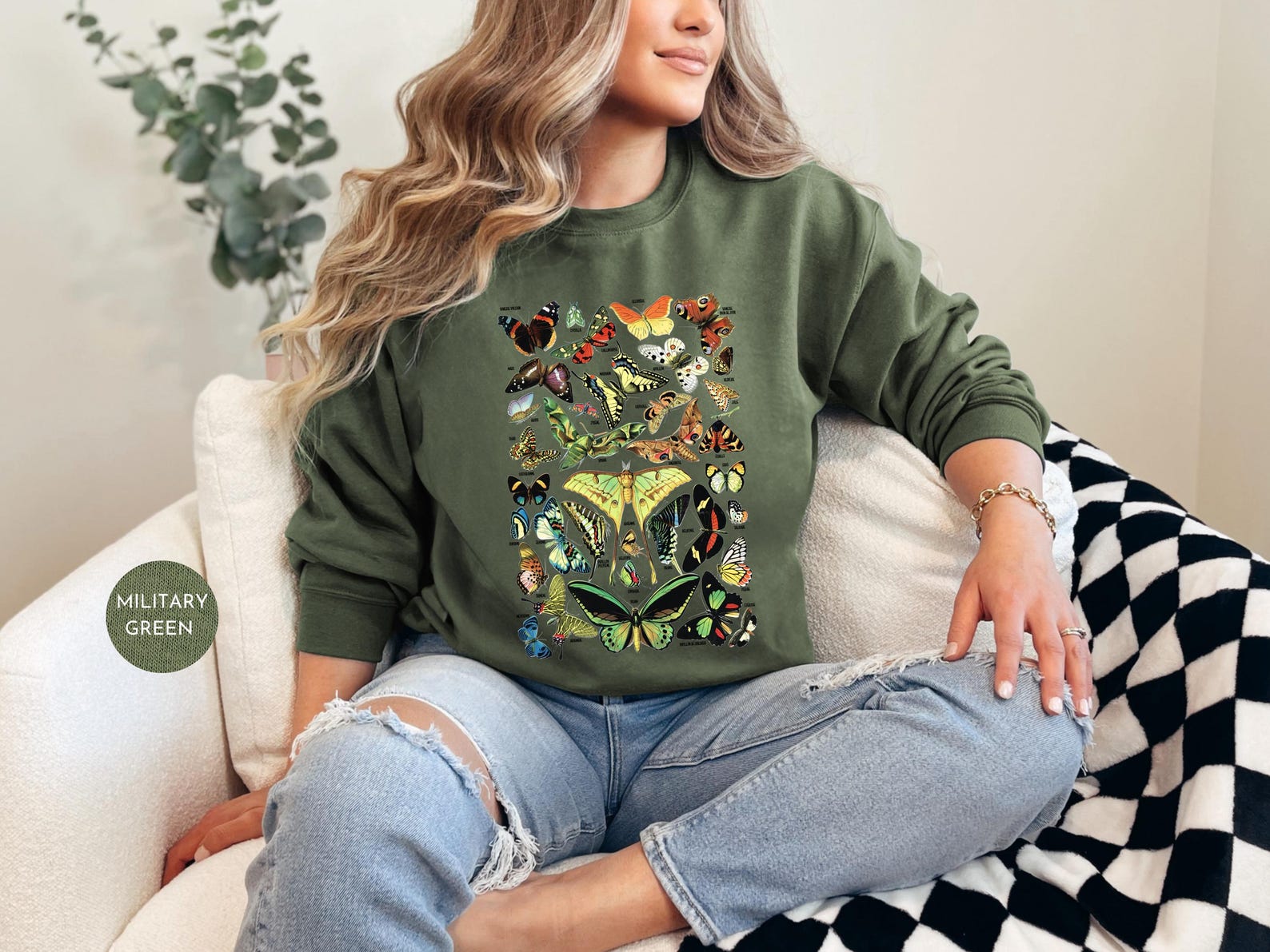 Vintage Cottagecore Moth and Butterfly Sweatshirt Cottage Core ...