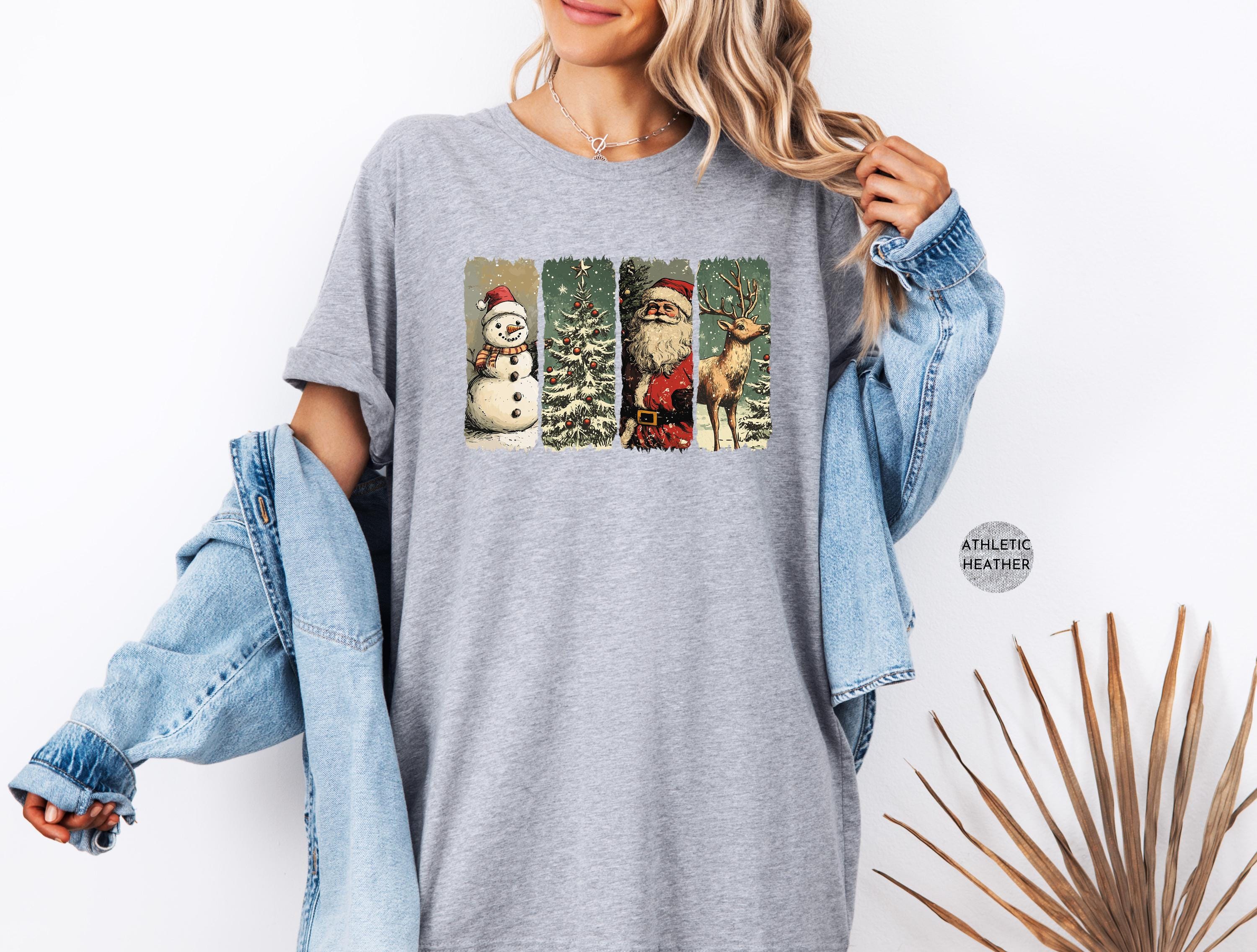 Retro Vintage Christmas Tee Shirt, Christmas Shirt, Santa Claus Shirt ...