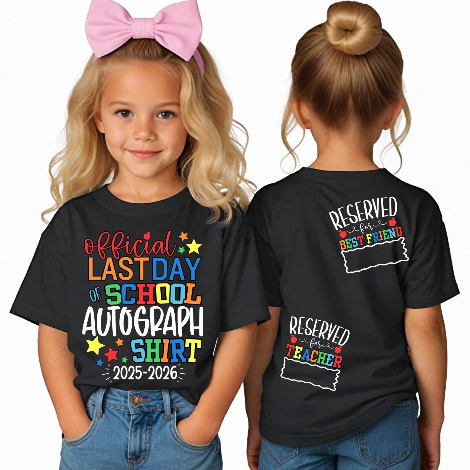 Kids Last Day of School Autograph Shirt Tee | Kids End of School Shirt ...