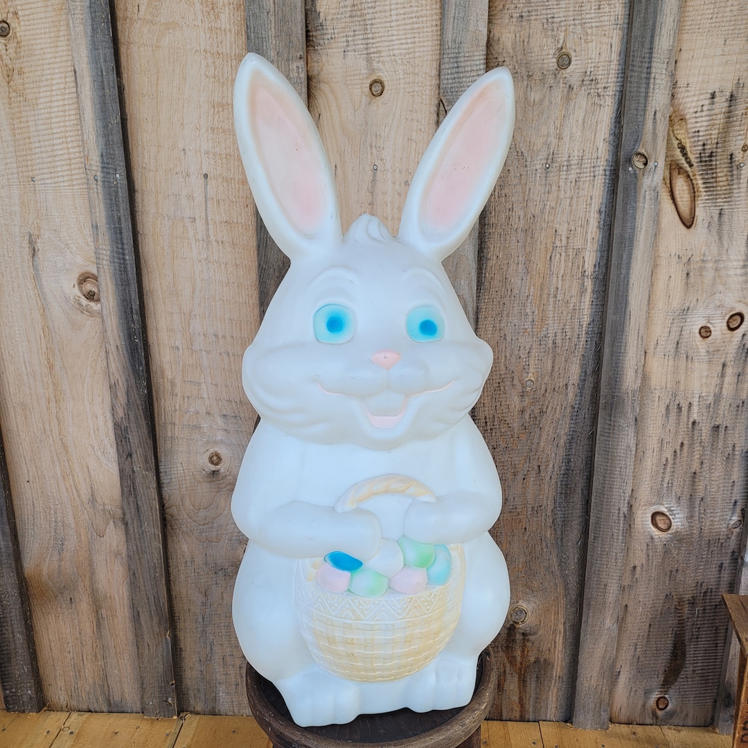 Vintage Easter Bunny Blow Mold Lighted Yard Decoration 34 - Etsy