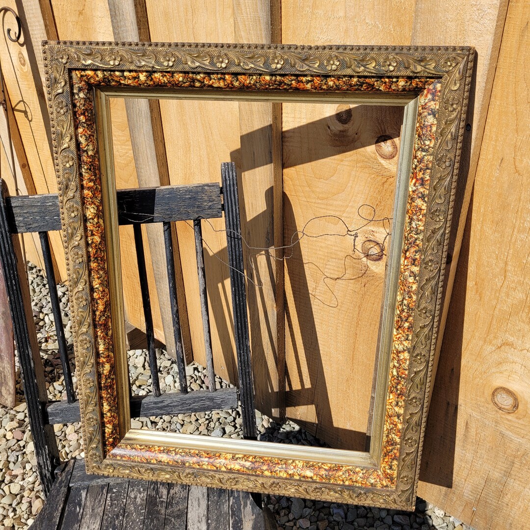 15 X 20 Antique Carved Marbled Layered Picture Frame - Etsy