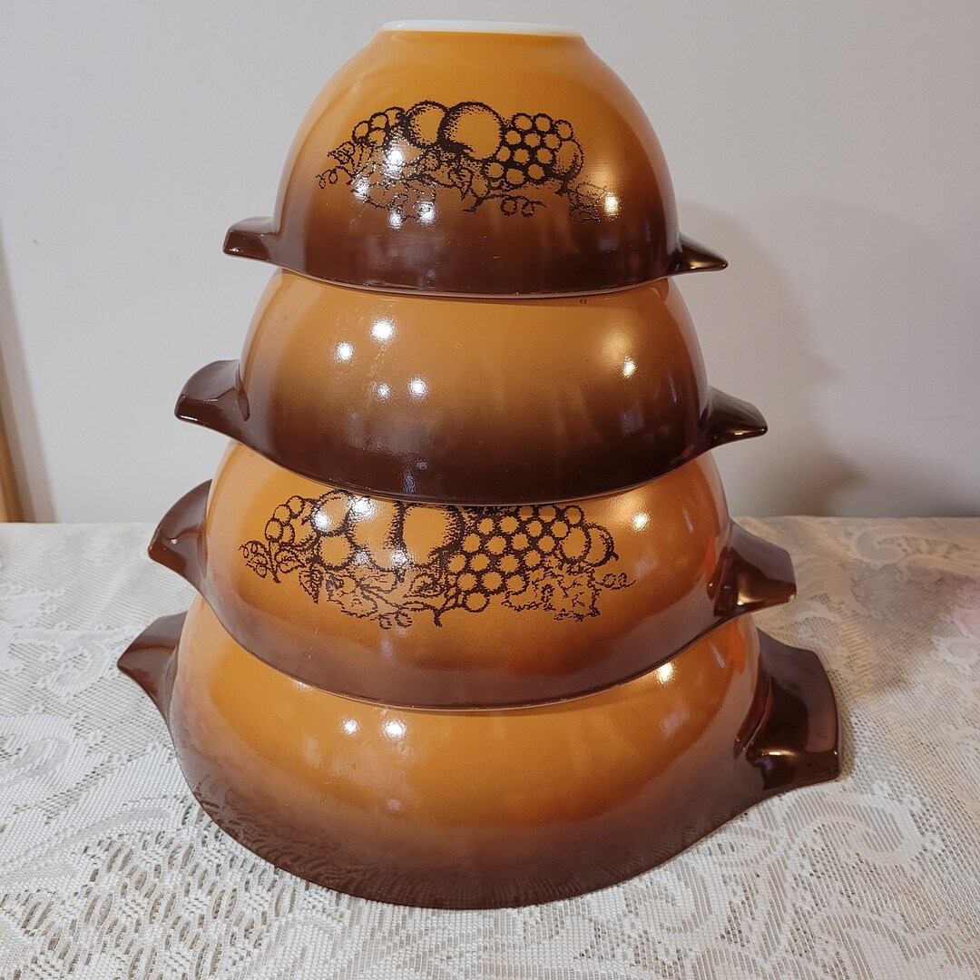 Vintage Pyrex Old Orchard Fruit Cinderella Mixing Bowls Set - Etsy UK