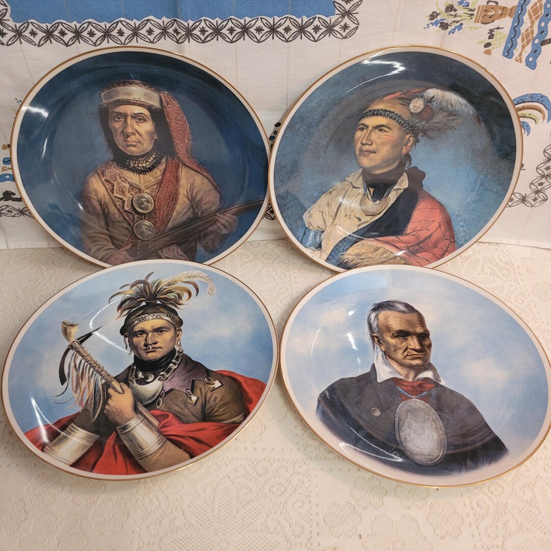 4 Native American Collector Plates the Last Great Chiefs of the ...