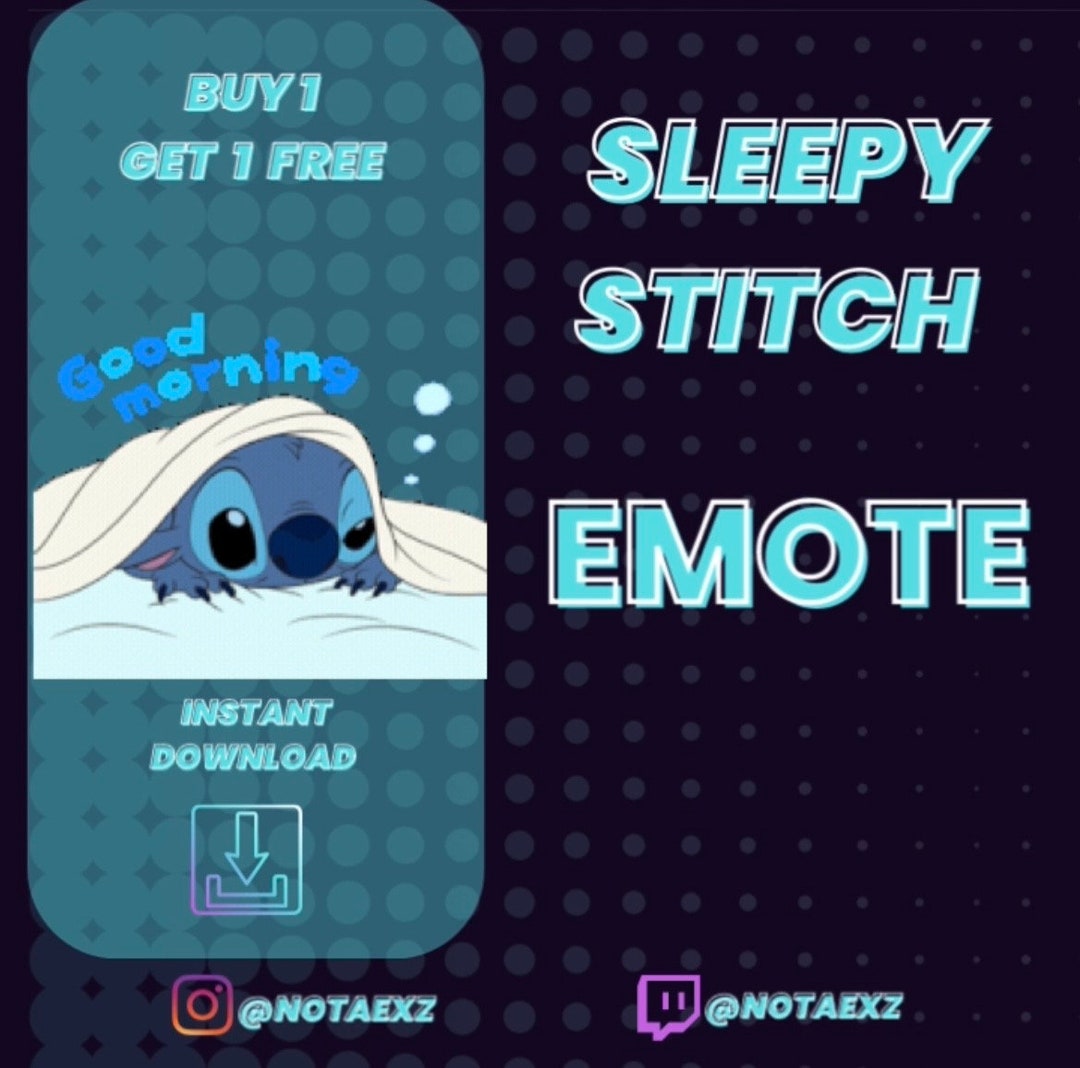 Twitch Morning Stitch Emote Emotes Stitch Streaming Twitch Discord ...