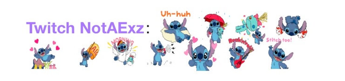 Stage 2 Animated Stitch 10 Emotes SVG PNG Picturesjpgtwitch Emote ...