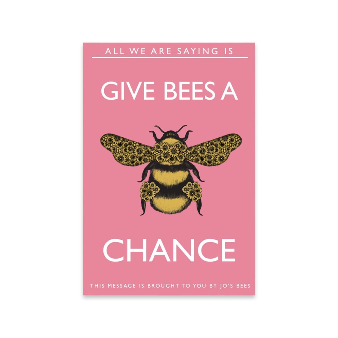 Give Bees A Chance A3 Print - Etsy