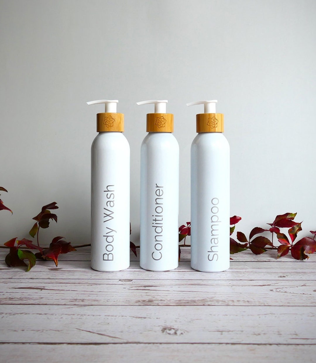 Bathroom Dispenser Set X3 Bottles 300ml. Choose +15 Colours & 6 Design ...