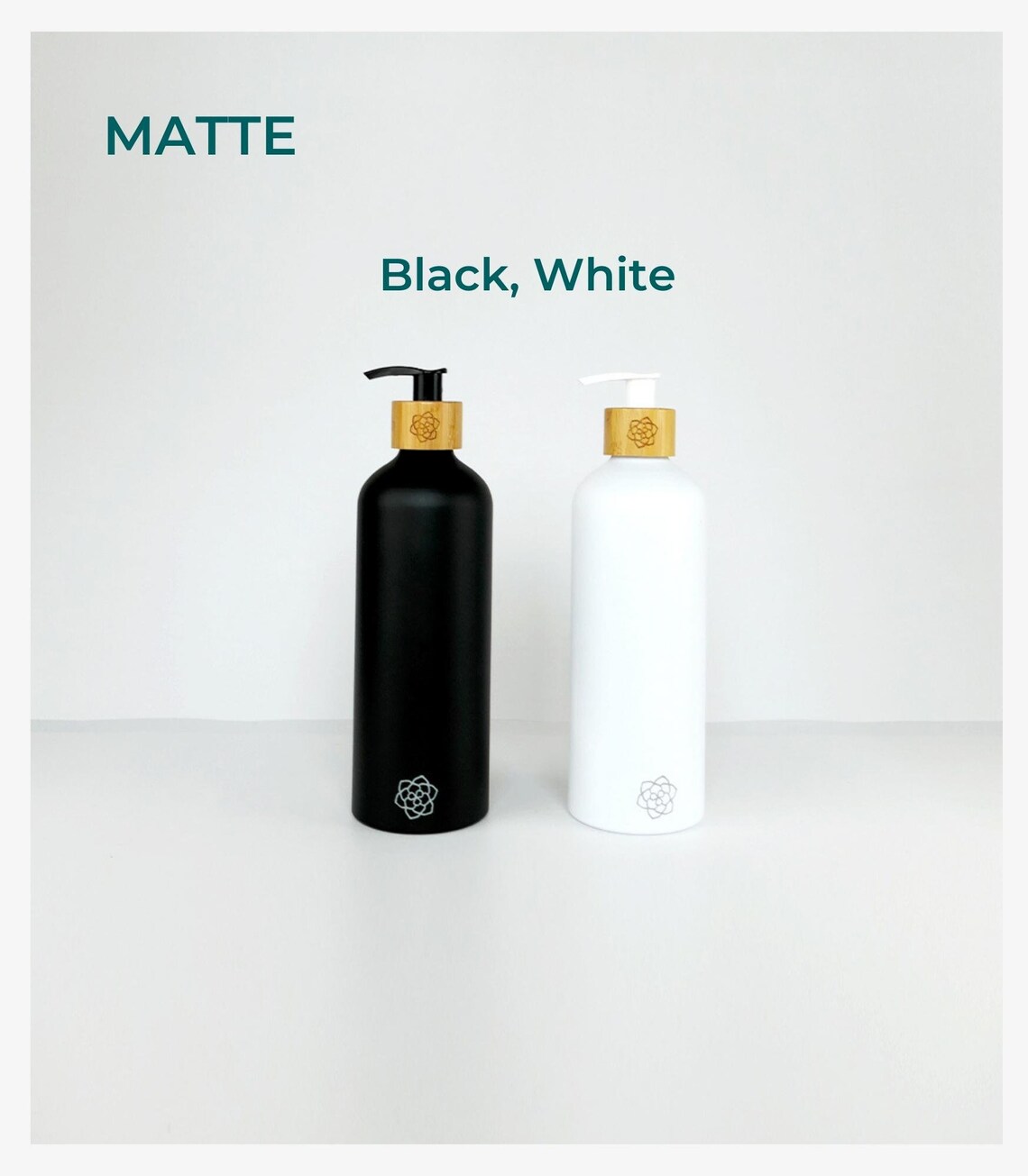 Bathroom Dispenser Set X2 Bottles 500ml. Choose 15 Colours & 6 Design ...