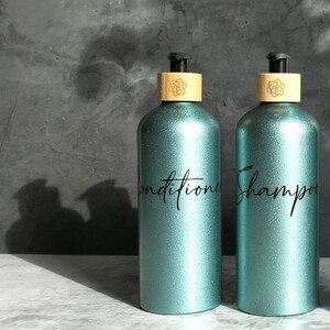 Bathroom Dispenser Set X2 Bottles 500ml. Choose +15 Colours & 6 Design ...