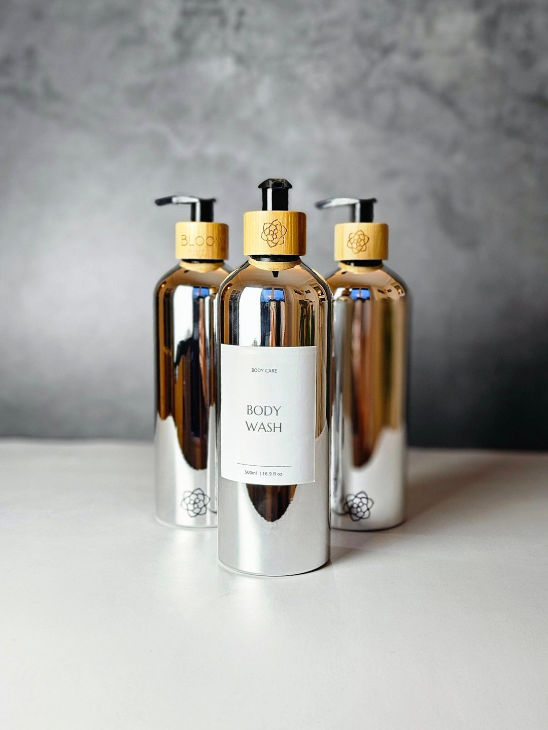 Metallic Silver Soap Dispenser -forever Bottle | Reusable & Eco ...