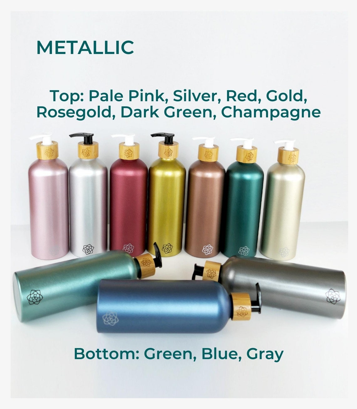 Bathroom Dispenser Set X2 Bottles 500ml. Choose 15 Colours & 6 Design ...