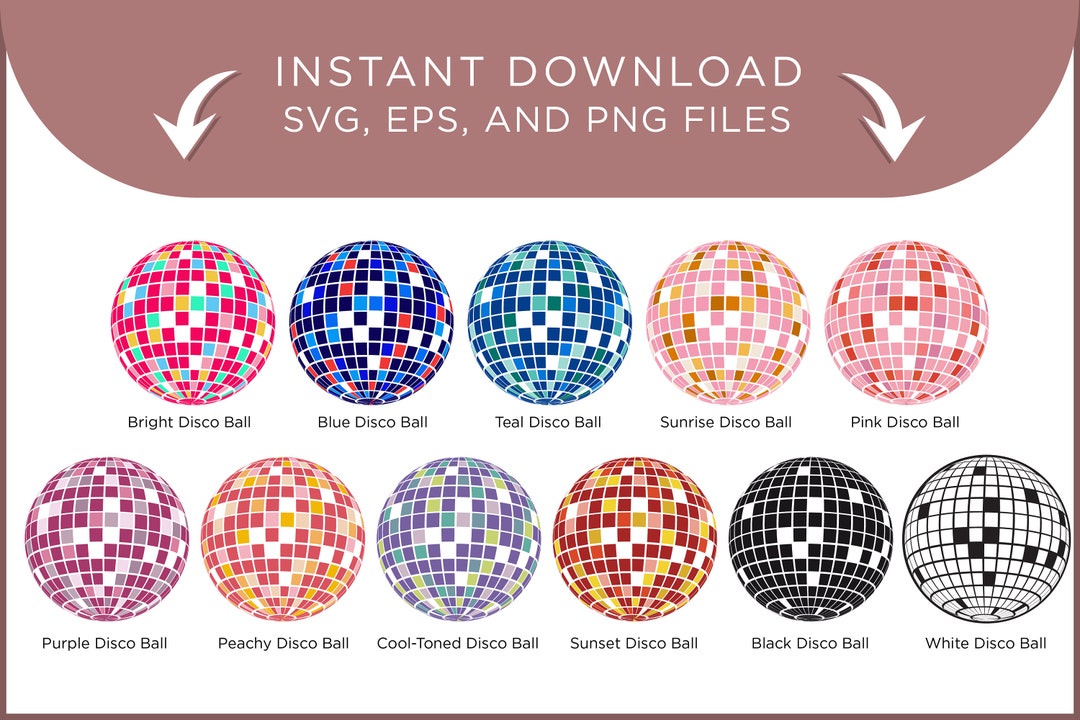 Disco Ball SVG | Disco Balls SVG & Png | 70's Inspired Disco Ball SVG ...