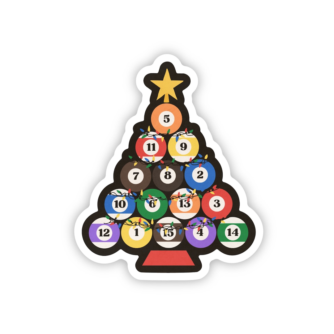 Christmas Tree Pool Ball Sticker Rack Billiards Balls - Etsy