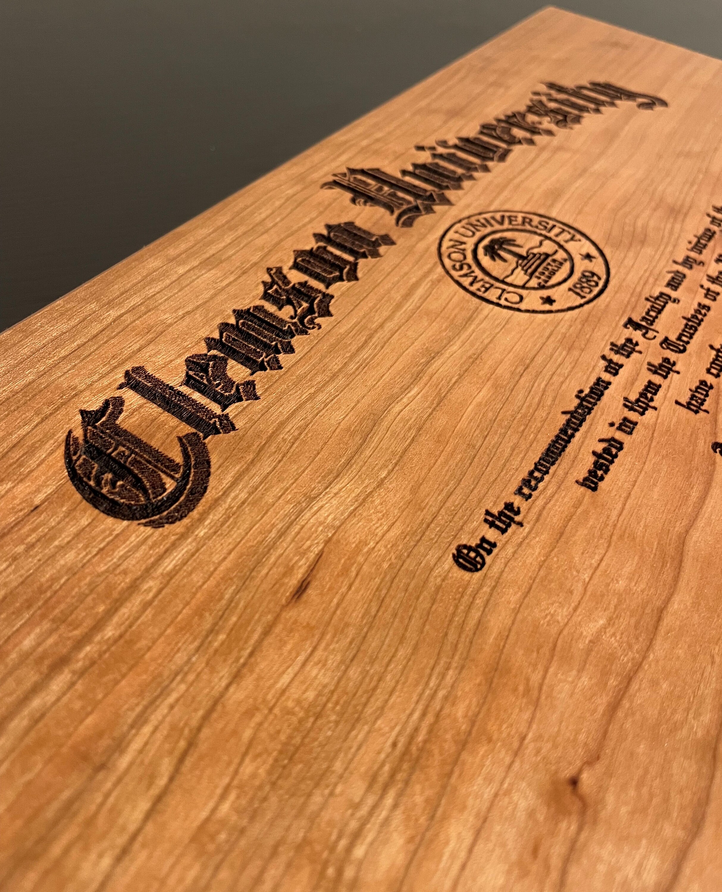 Laser Engraved Diploma cherry 14x17 Wood - Etsy