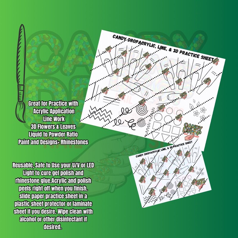 Acrylic Practice Sheet - Etsy