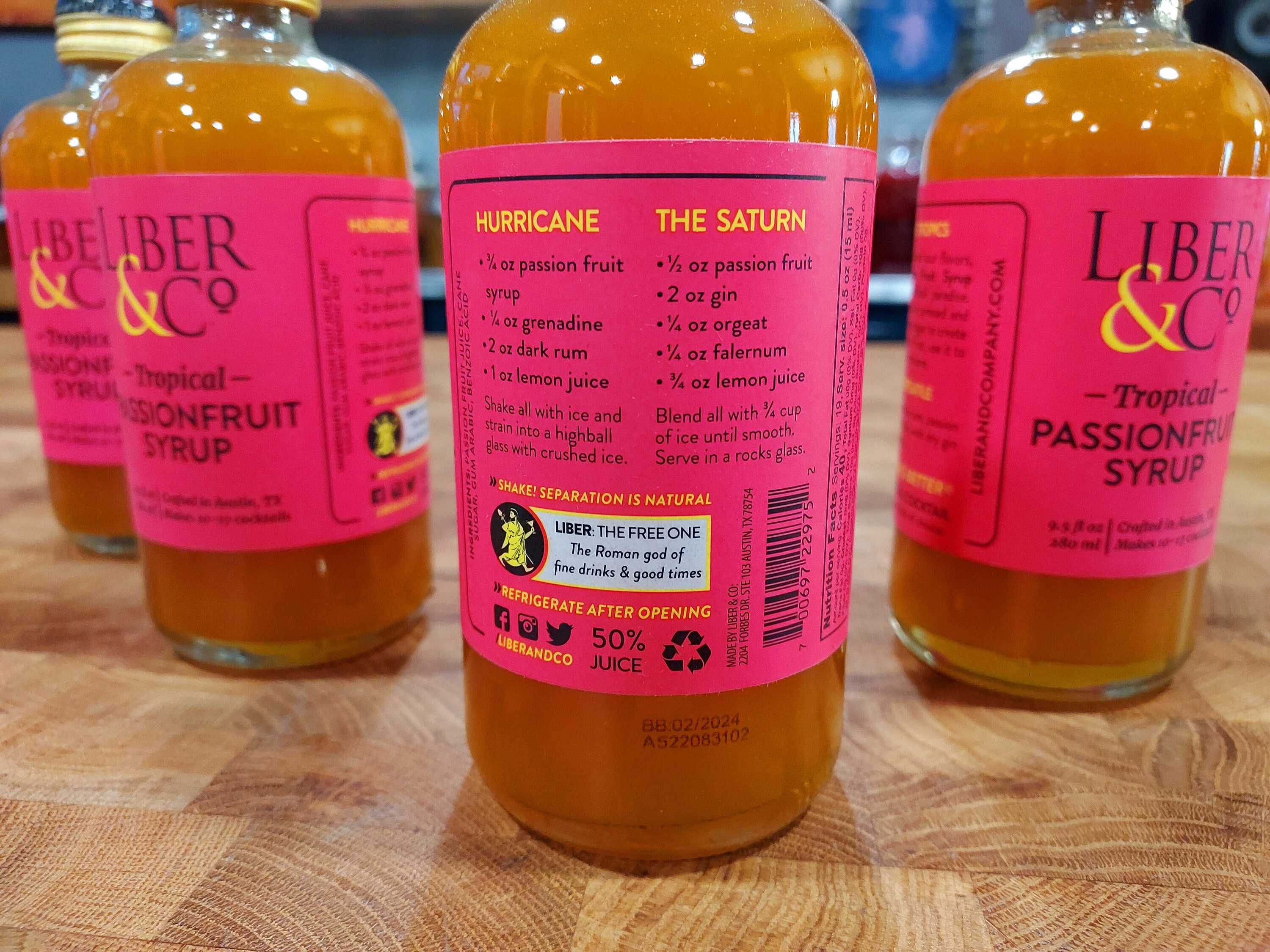 COCKTAIL SYRUP Liber & CO Tropical Passionfruit Syrup - Etsy