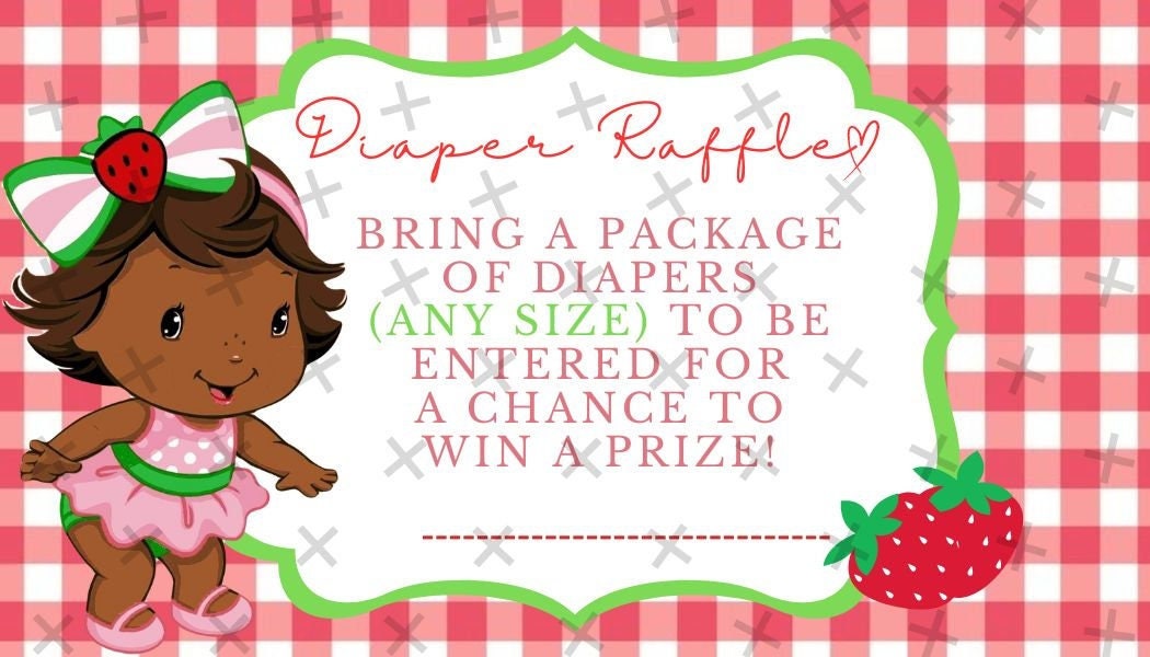Digital Download African American Strawberry Short Cake Baby Shower ...