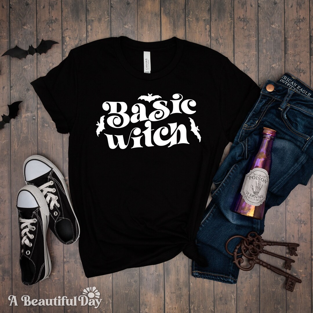 Basic Witch Retro Halloween Witch Theme Halloween Shirt - Etsy