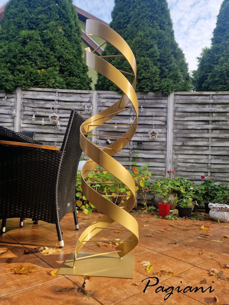 Abstract Indoor Outdoor Art, Large Garden Sculpture, DNA Sculpture ...