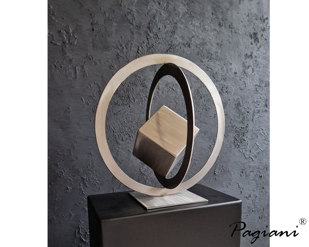 Stainless Steel Square Sculpture, Abstract Decoration Art, Home ...