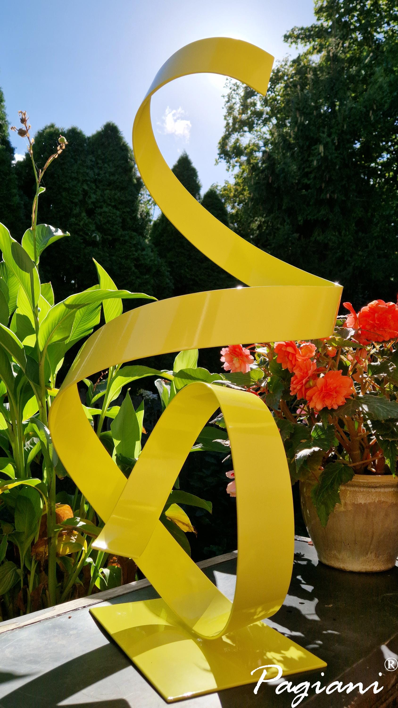 Metal Art, Garden Sculpture, Spiral Abstract, Steel Sculpture, Modern ...