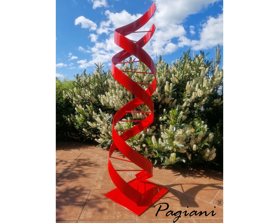Abstract Indoor Outdoor Art, Large Garden Sculpture, DNA Sculpture ...