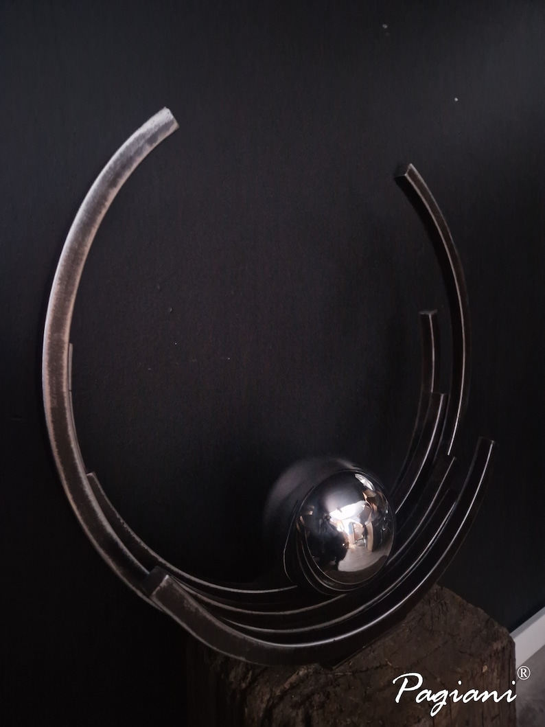 Metal Ball, Abstract Art, Garden Sculpture, Indoor Outdoor Abstract ...