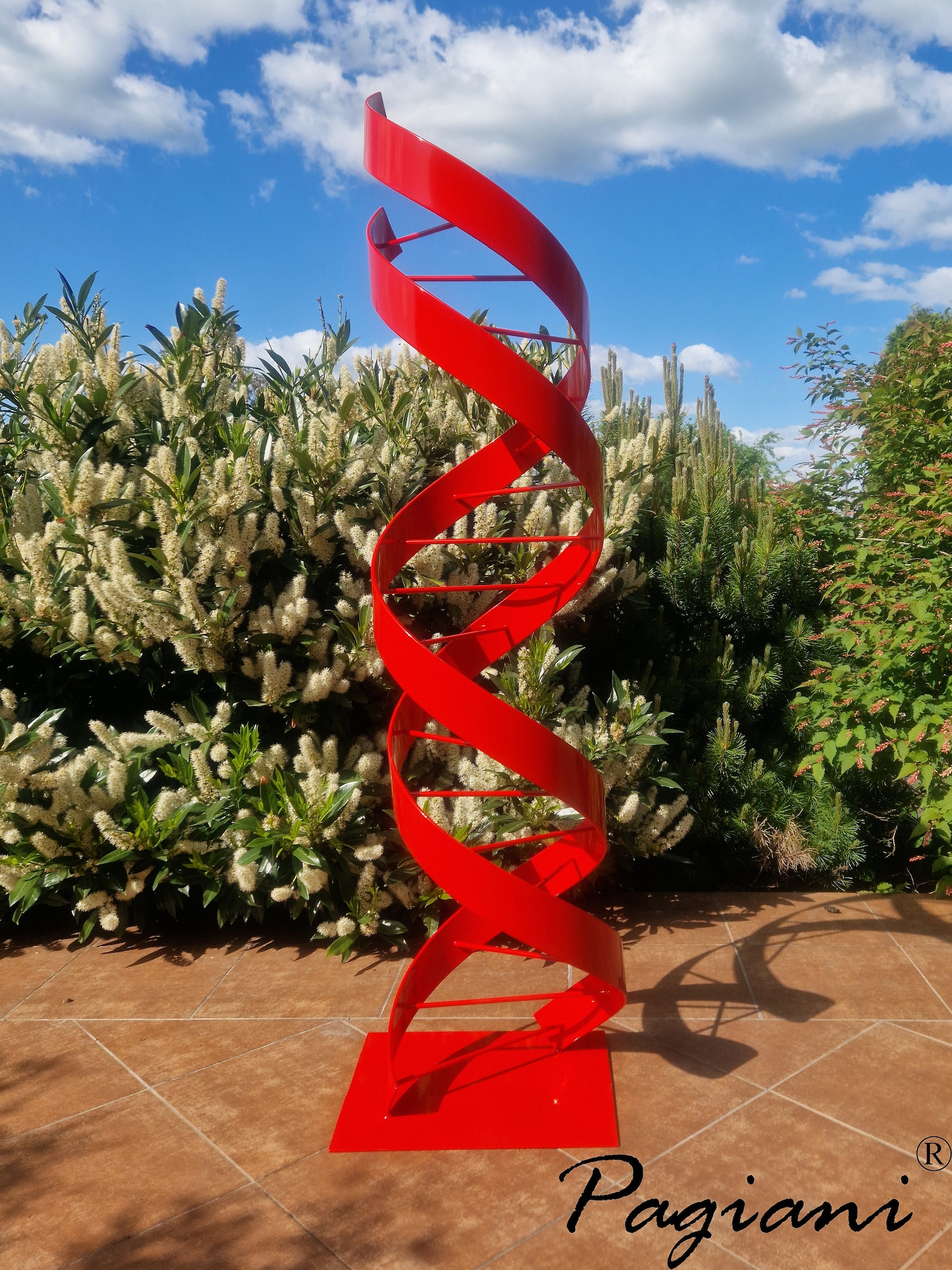 Abstract Indoor Outdoor Art, Large Garden Sculpture, DNA Sculpture ...