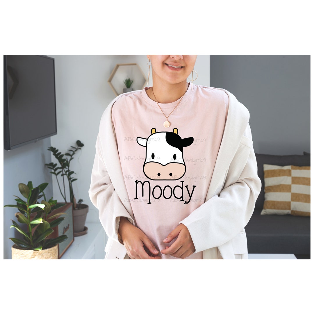 Moody Cow Shirt. Cow Shirt. Moody Cow Baby Onesie. Moody Cow - Etsy