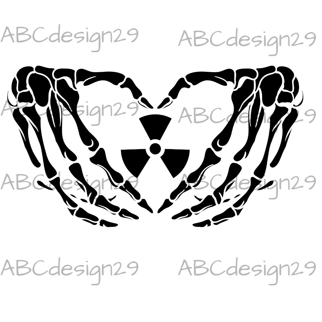Heart Skeleton Hands With Radiation Symbol. Radiology Week 2022 Shirt ...