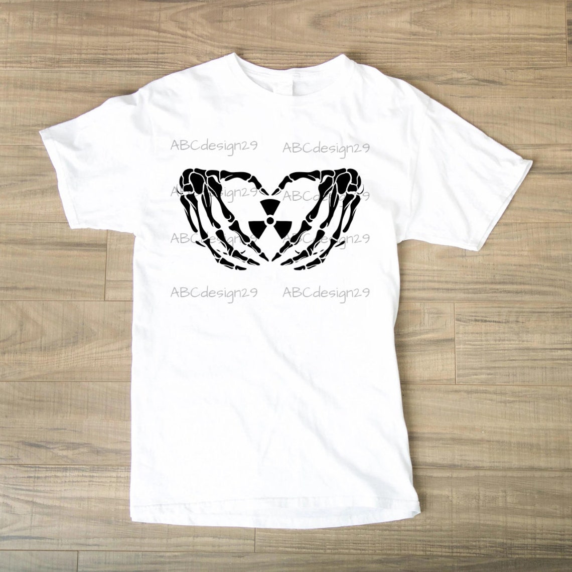 Heart Skeleton Hands With Radiation Symbol. Radiology Week 2022 Shirt ...