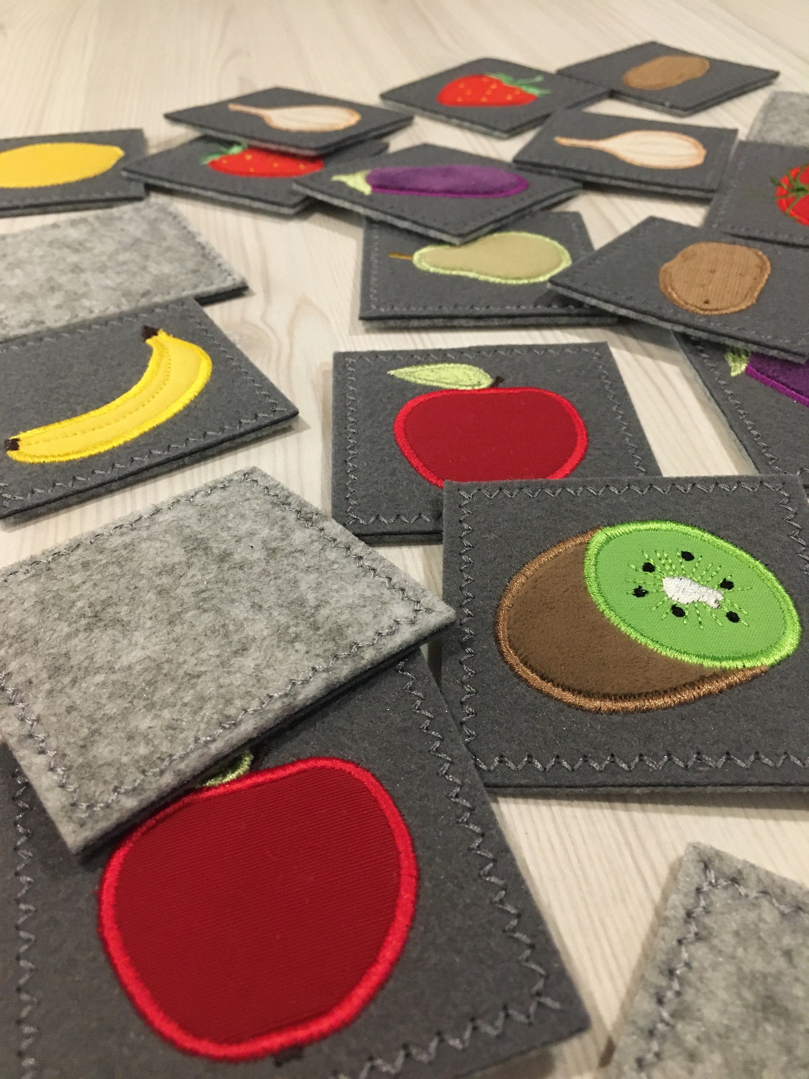 ITH Memory Game "fruits and Vegetables", ITH Machine Embroidery Designs ...