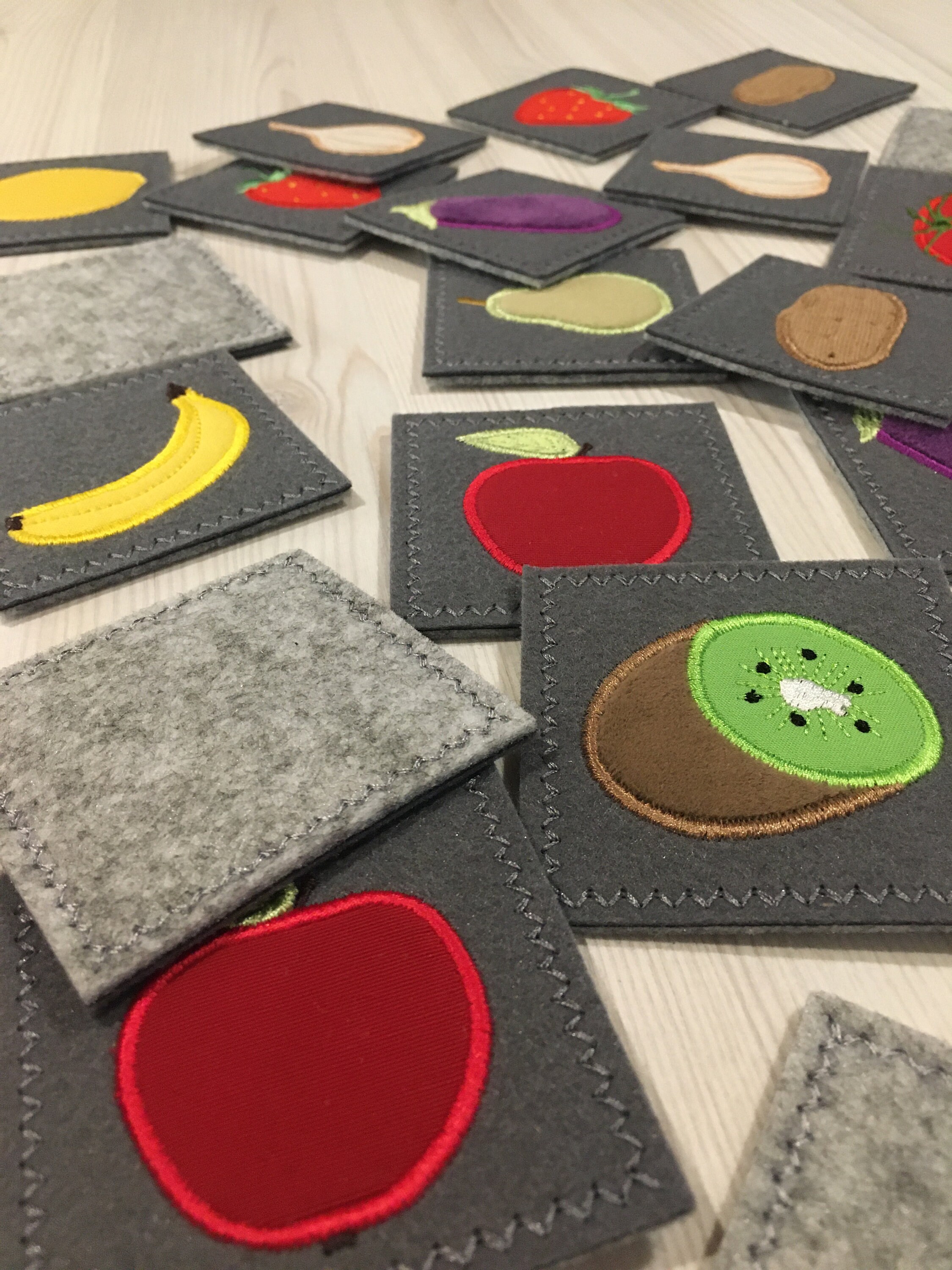 ITH Memory Game "fruits and Vegetables", ITH Machine Embroidery Designs ...