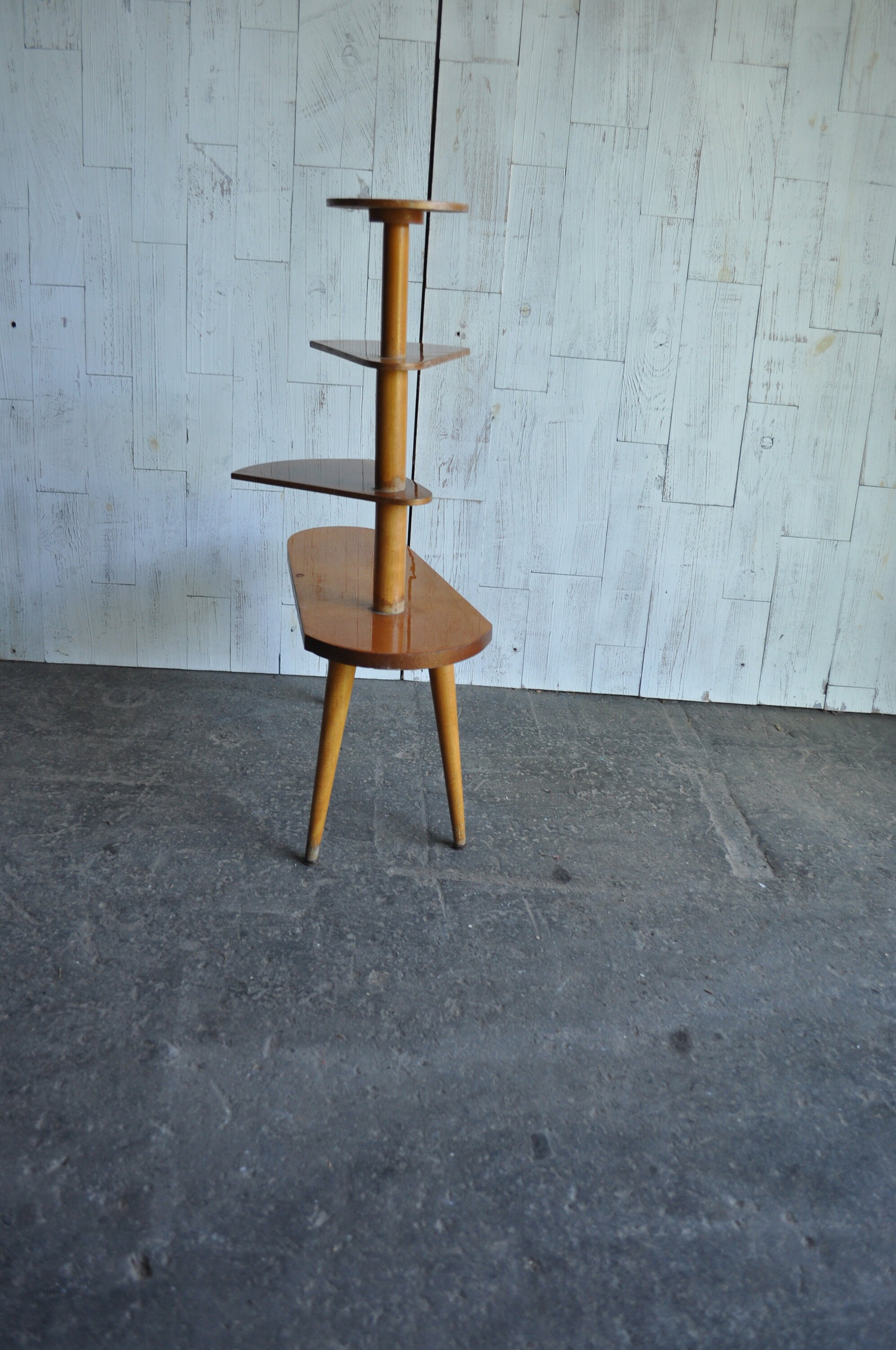 Vintage Wood Plant Stand, 1950s - Etsy