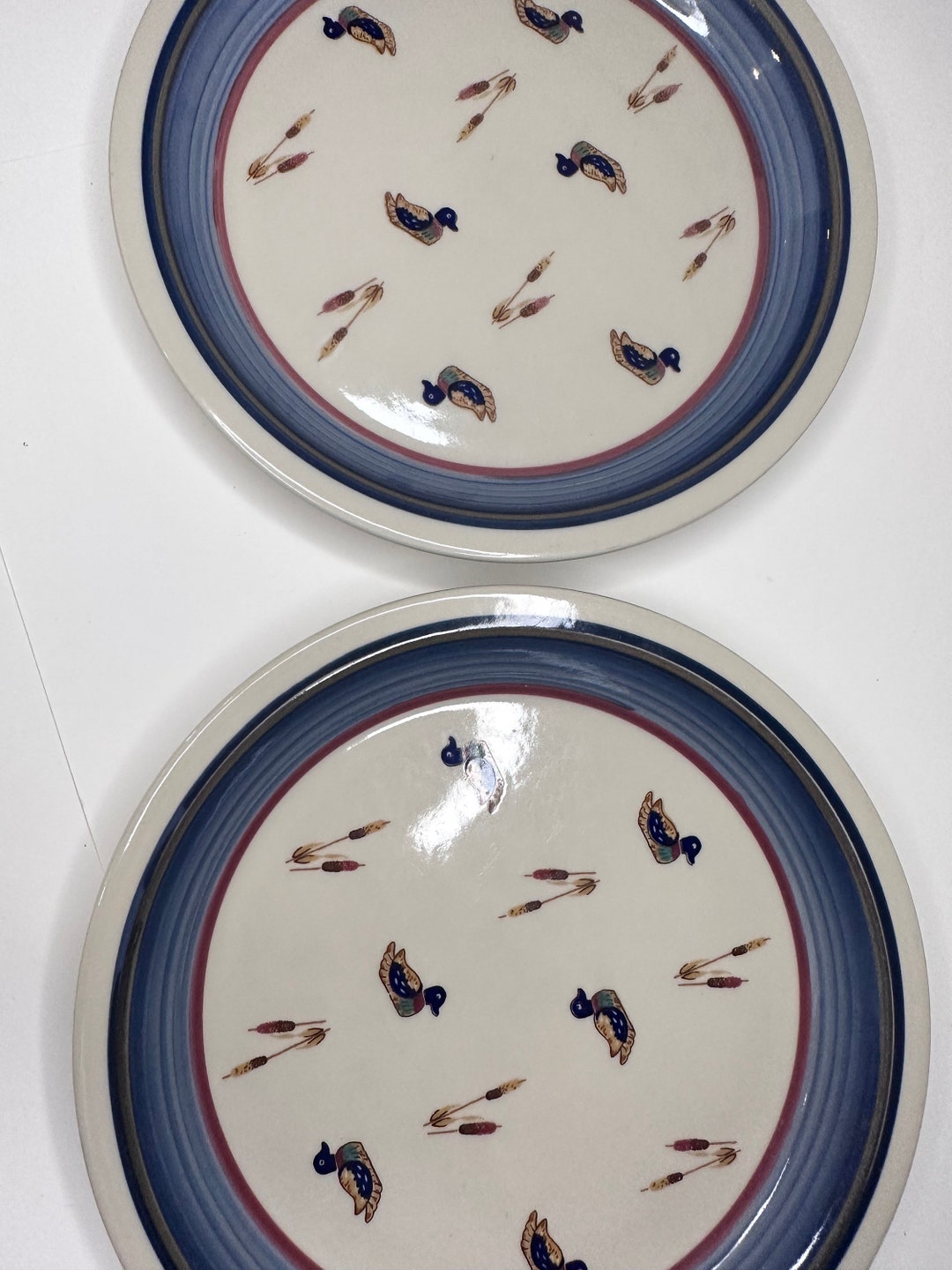 Set of 2 Vintage 1980's Duck Plates by Noritake Epoch Turn of the ...