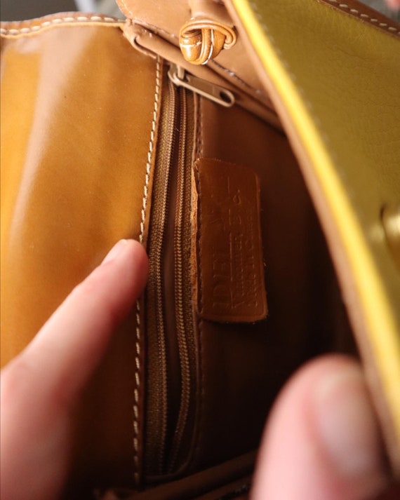 Vintage Delane Canada Real 100% Leather Yellow and Br… - Gem