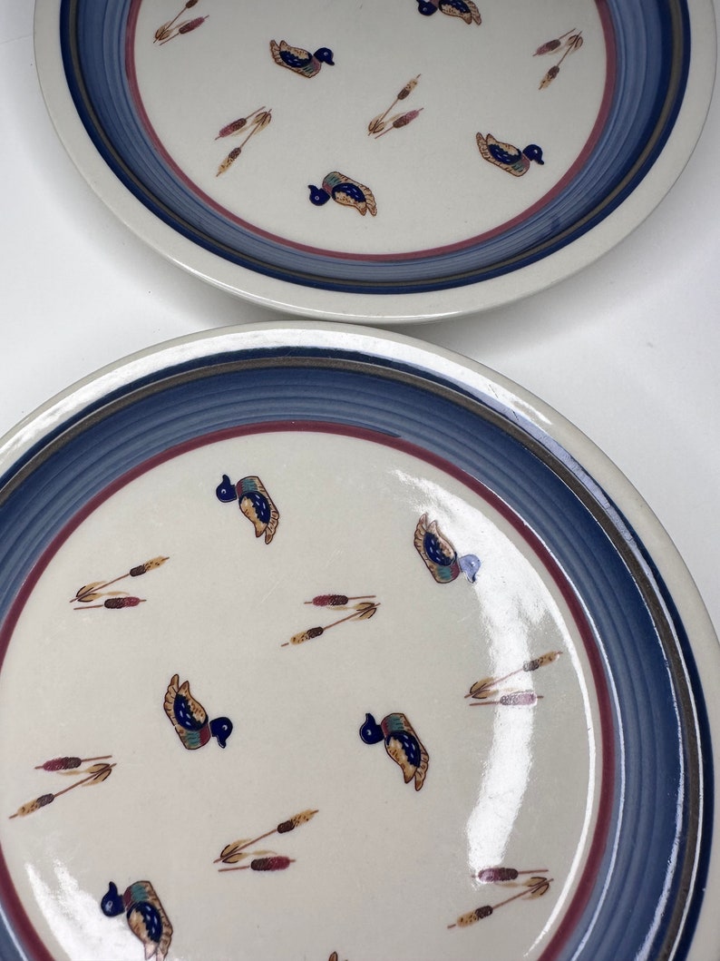 Set of 2 Vintage 1980's Duck Plates by Noritake Epoch Turn of the ...