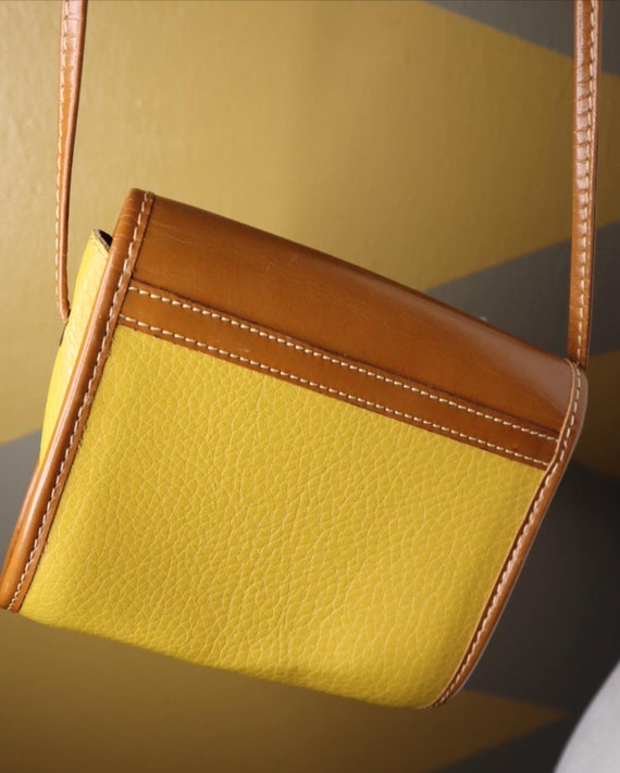 Vintage Delane Canada Real 100% Leather Yellow and Br… - Gem