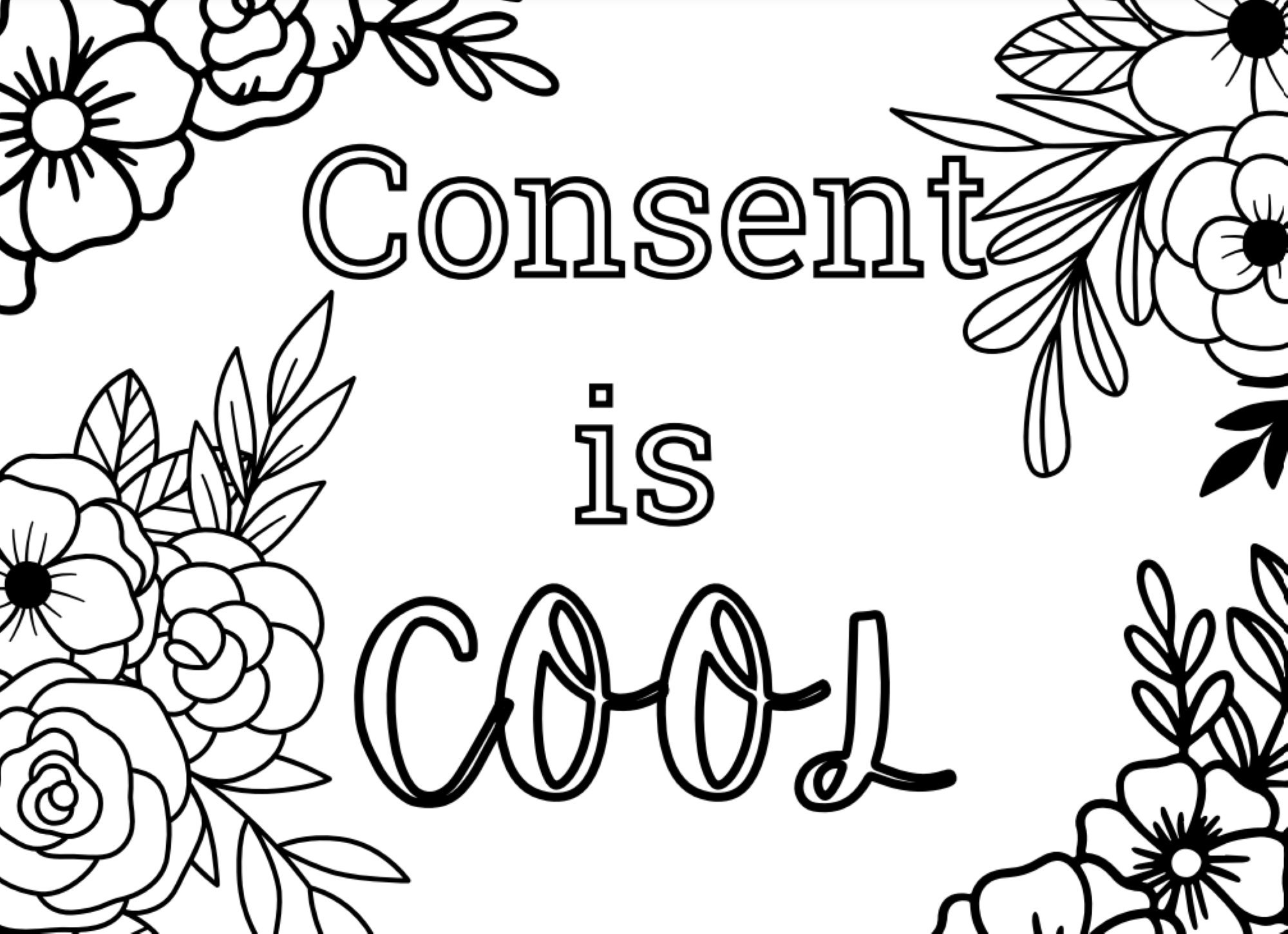 Consent is Cool Coloring Page - Etsy
