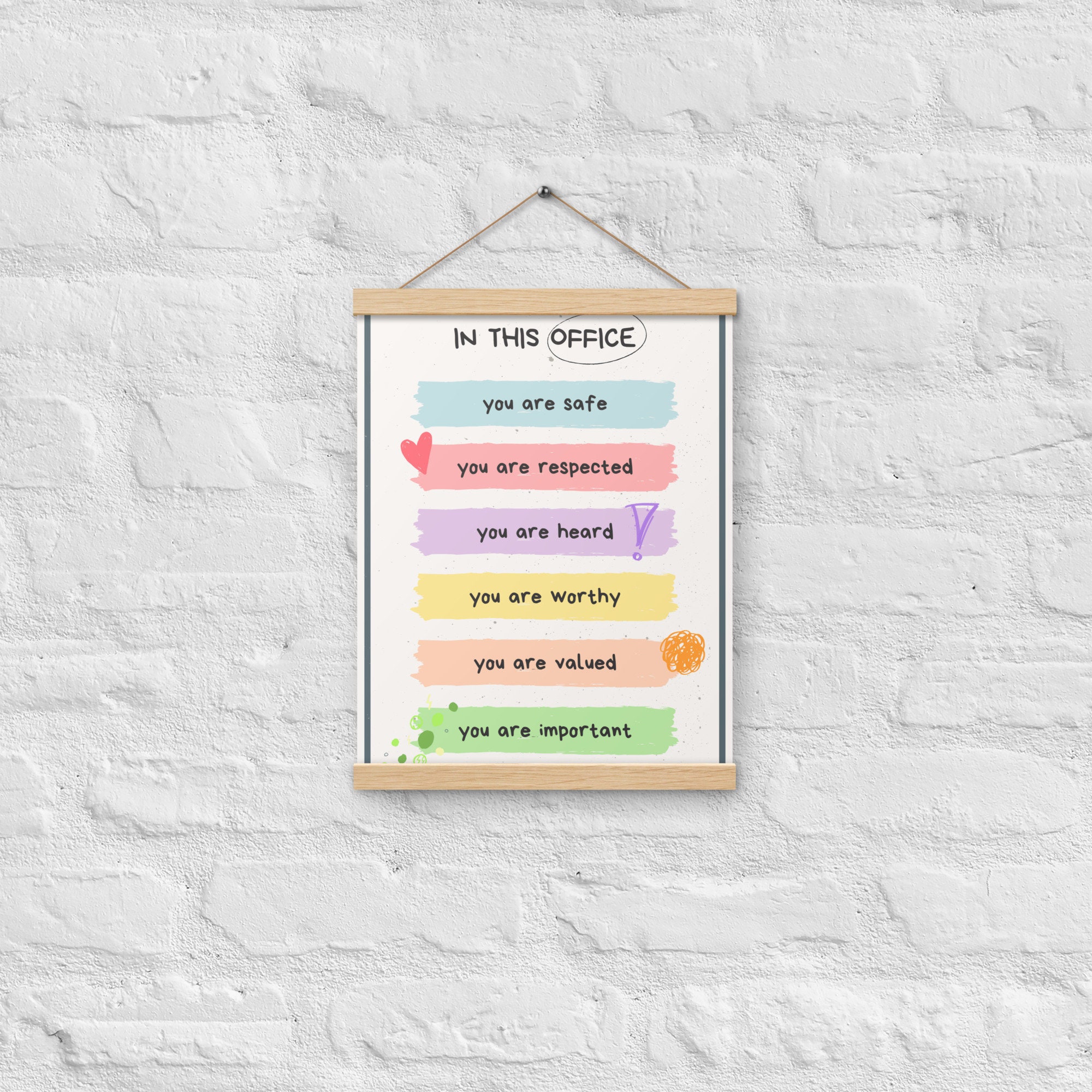 Therapy Office Art YOU ARE Poster With Hangers - Etsy