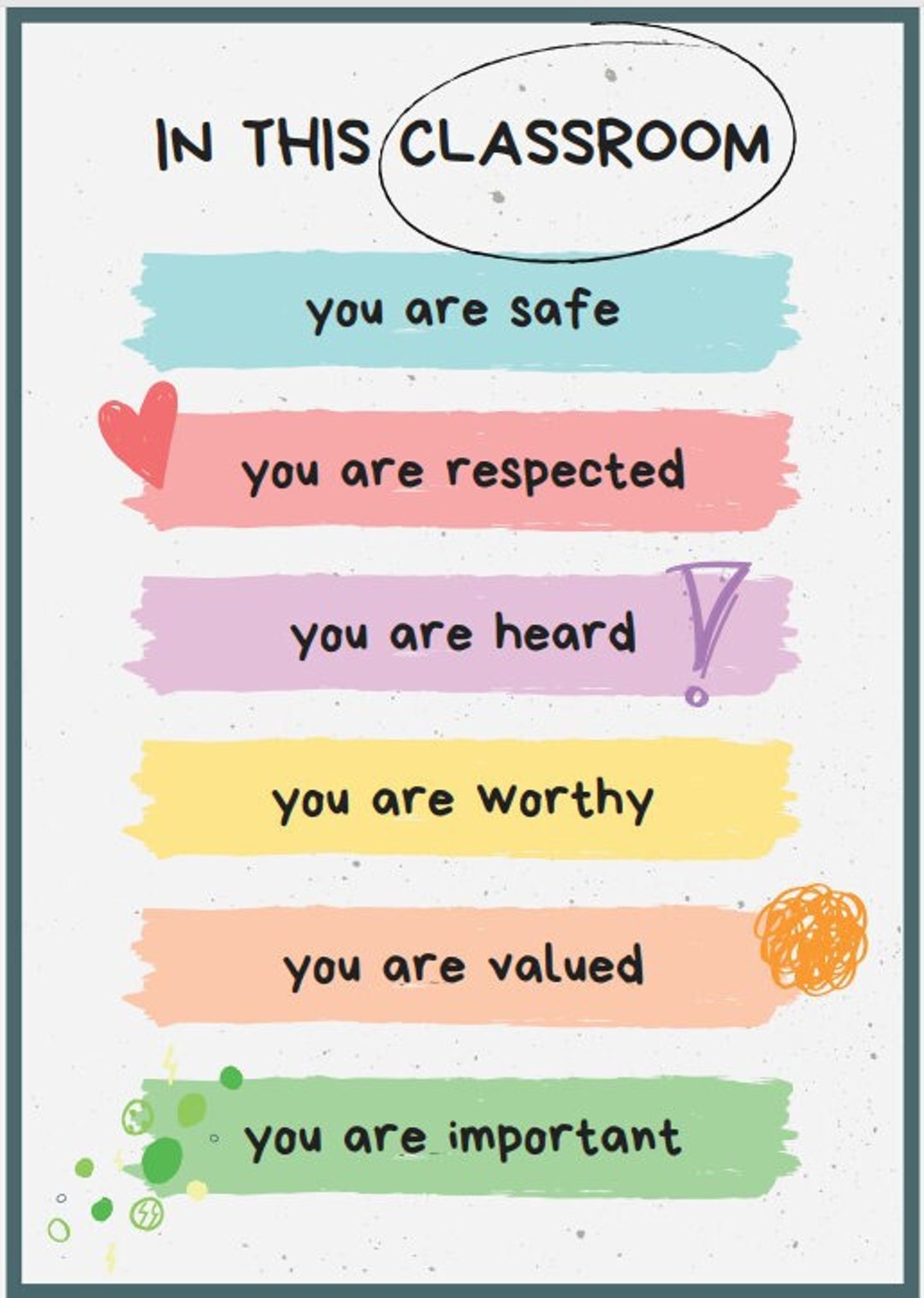 Classroom Art YOU ARE Poster - Etsy