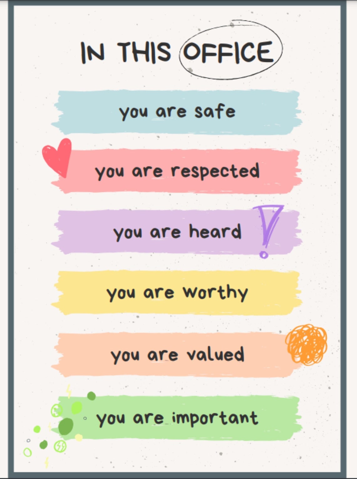 Therapy Office Art YOU ARE Poster - Etsy