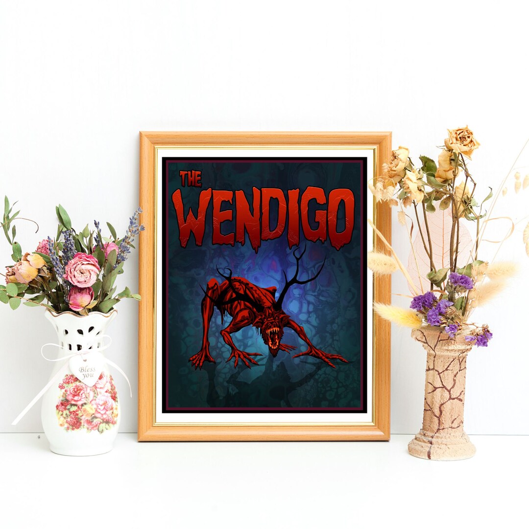 Wendigo Blue Satin Posters 210gsm 16x20 12x18 20x30 24x36 Cryptid Alien ...