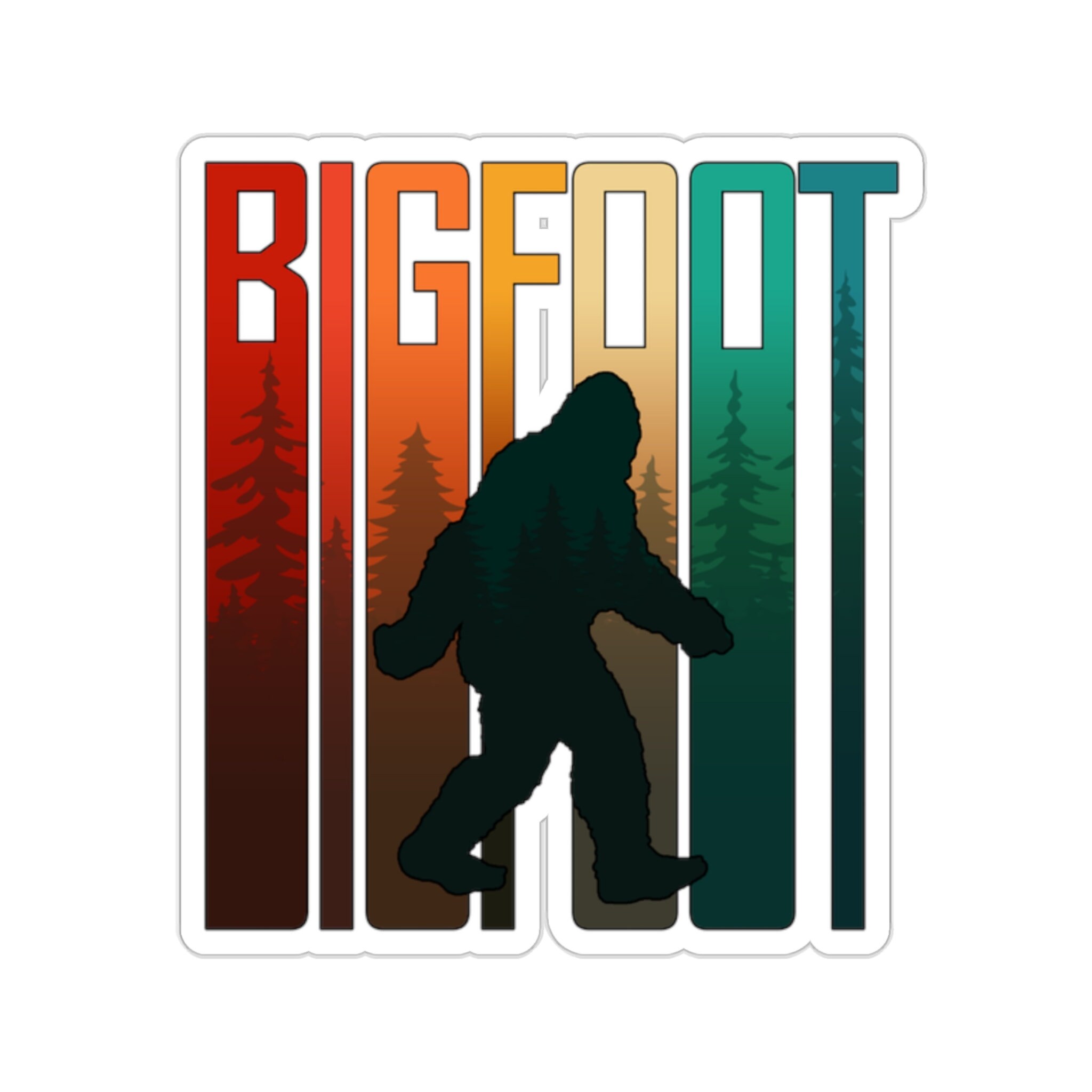 Bigfoot Kiss-cut Sticker, Cryptid Sticker, Sasquatch Sticker ...