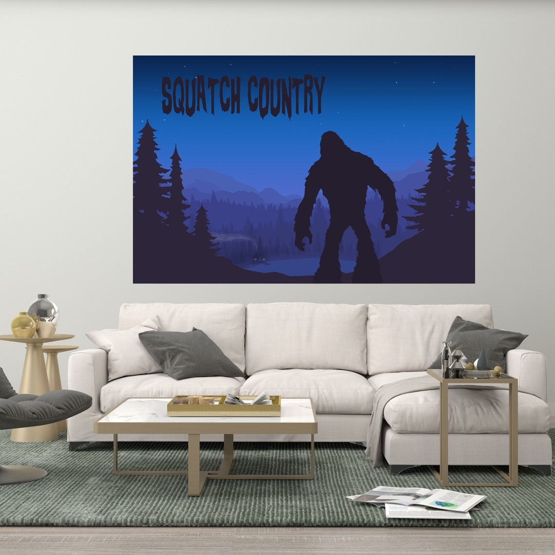 Sasquatch Poster, Matt Poster 18x12 30x20 36x24, Bigfoot Poster ...