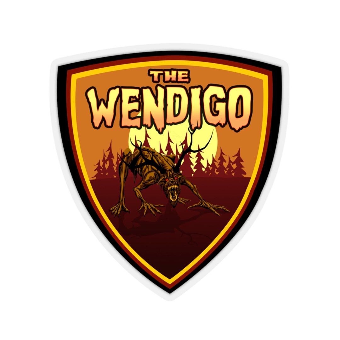 Wendigo Kiss-cut Sticker, Cryptid Sticker, Cryptozoology Sticker, Evil ...