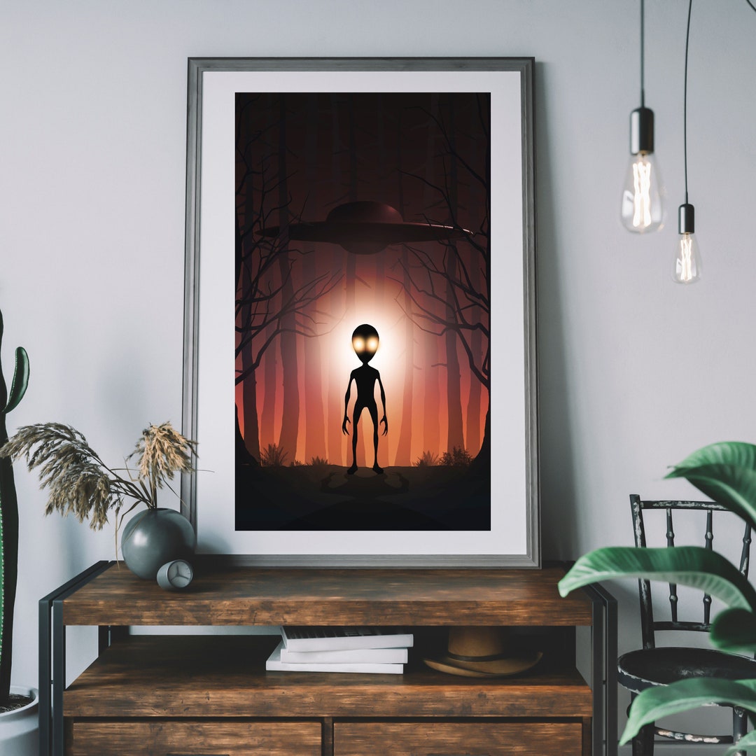 UFO Alien Matte Vertical Posters, 9x11 11x14, 16x20 12x18, 18x24 20x30 ...